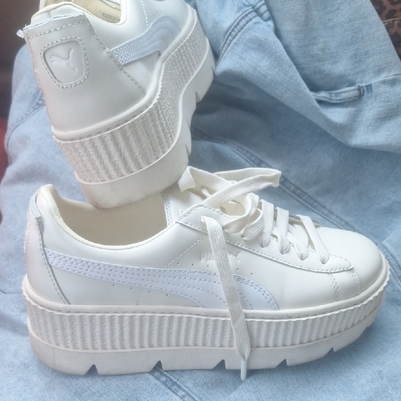 Puma Fenty | Shoes | Puma Womens White Platform Sneakers | Poshmark